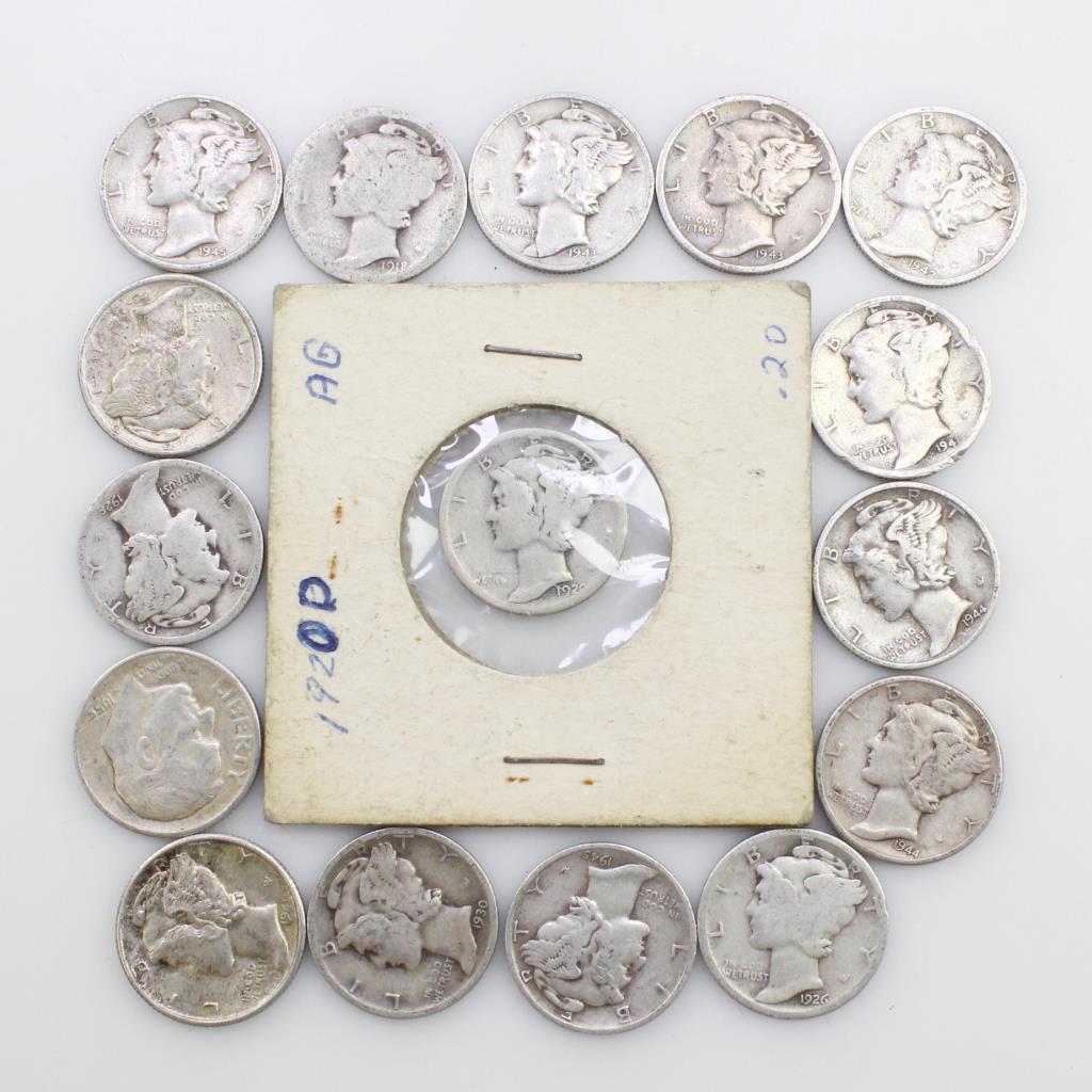 16 US Silver Dimes | Property Room