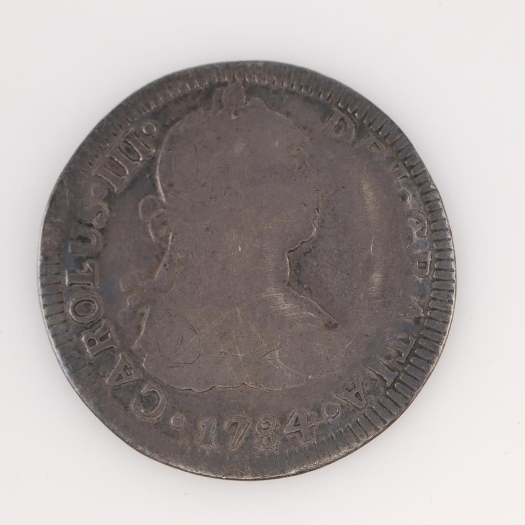 1784 Spanish Bolivia 8 Reales Antique Genuine Colonial Silver Dollar ...