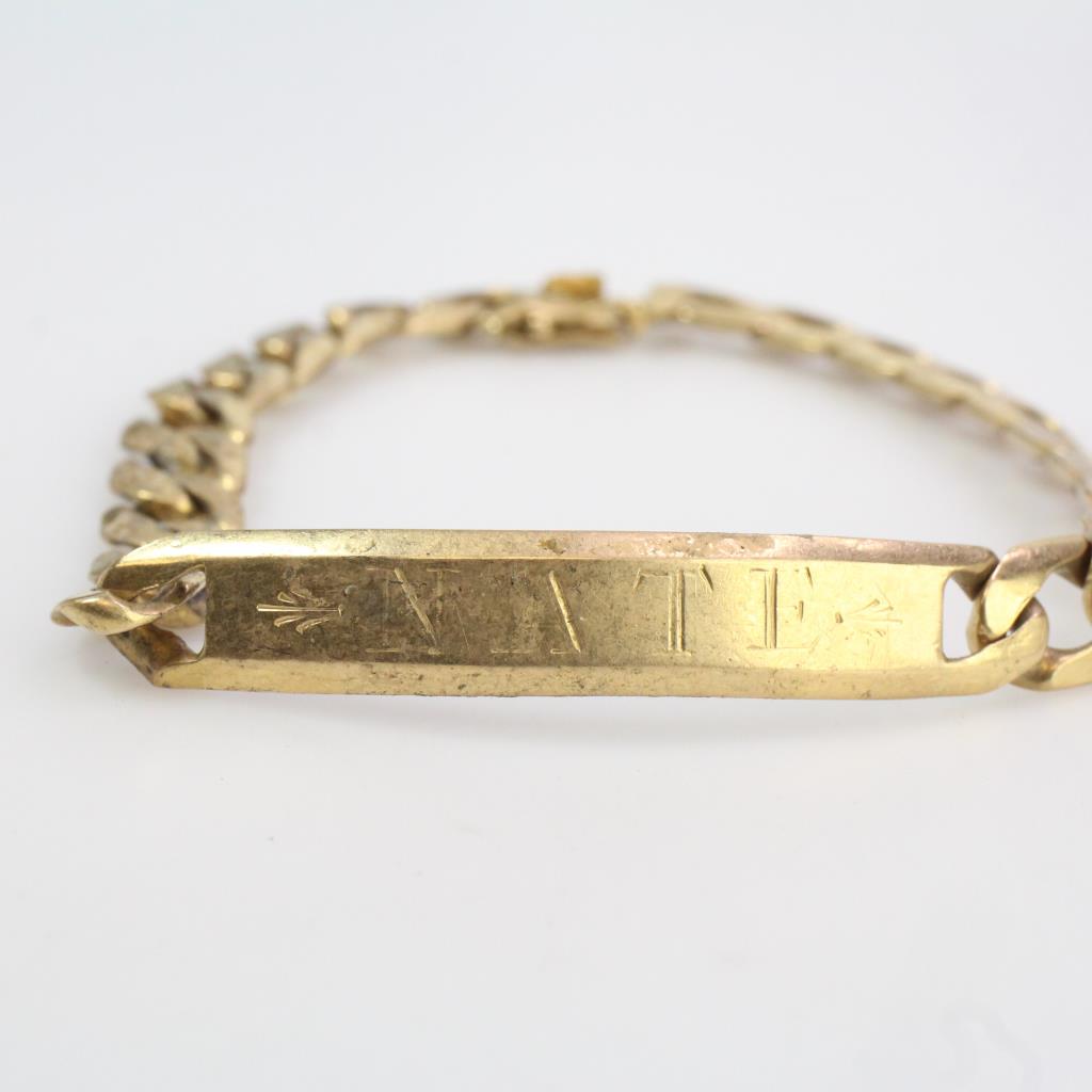 17k Gold 34.69g ID Bracelet | Property Room