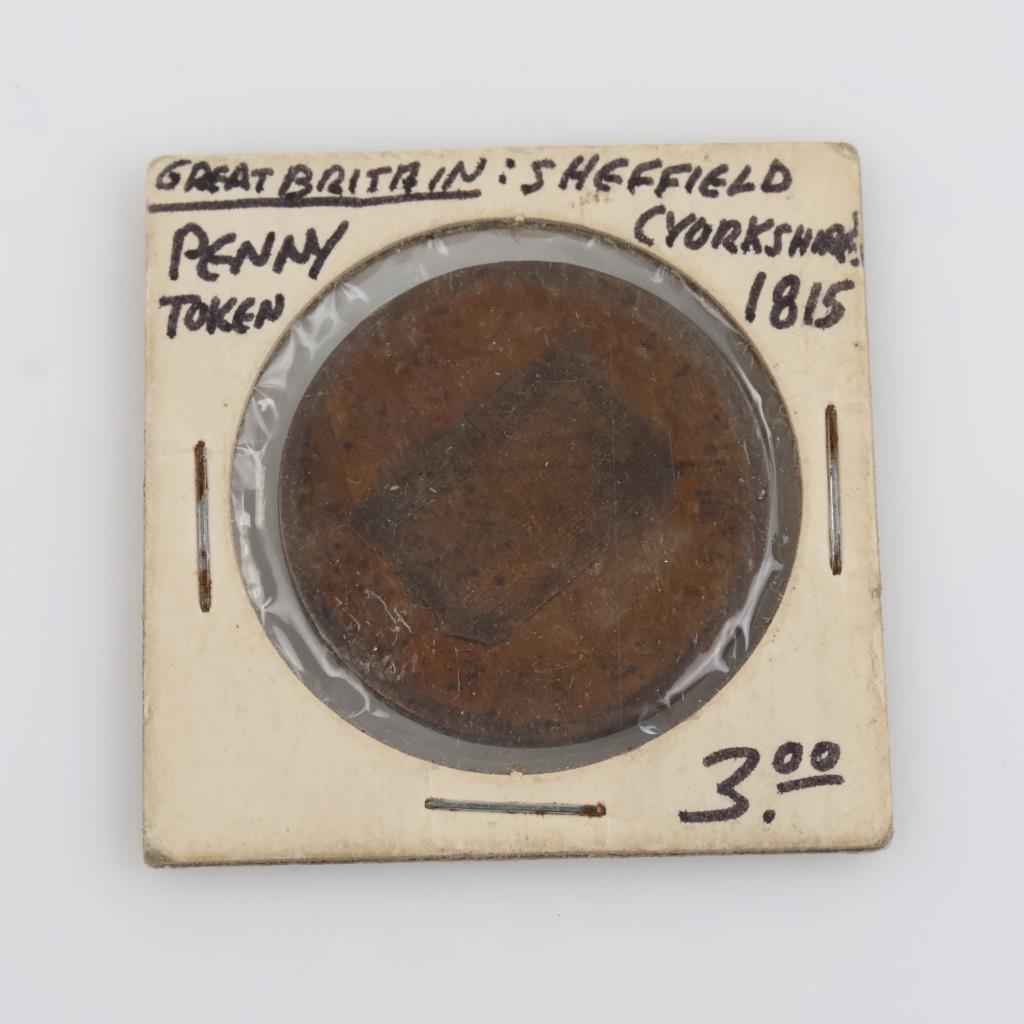 1815 Great Britain Yorkshire-Sheffield Workhouse Penny | Property Room
