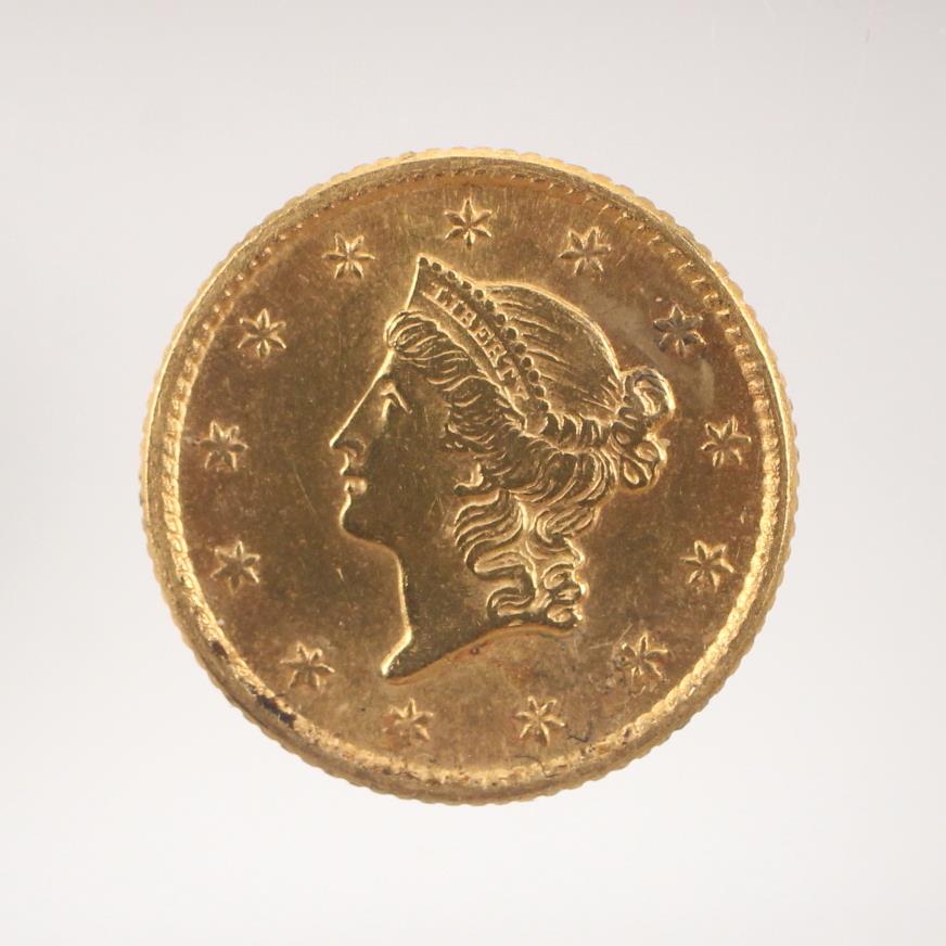 1850 Liberty Head Gold 1 Dollar Coin | Property Room