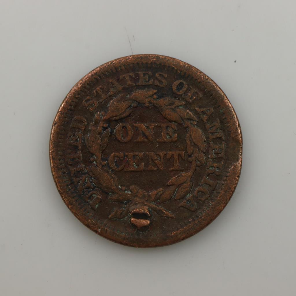 1851 Braided Hair Large One Cent | Property Room