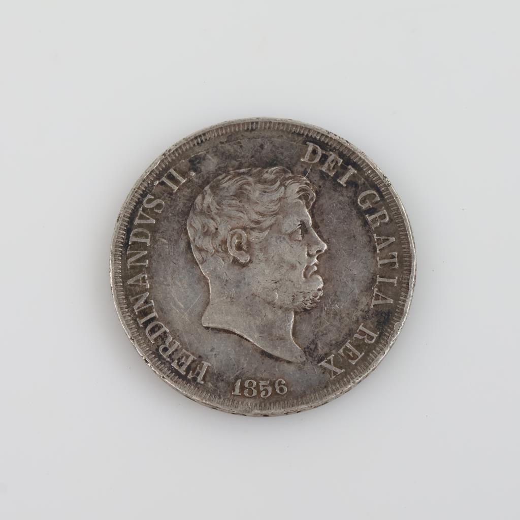 1856 Italian States Naples 120 Grana Silver Coin | Property Room
