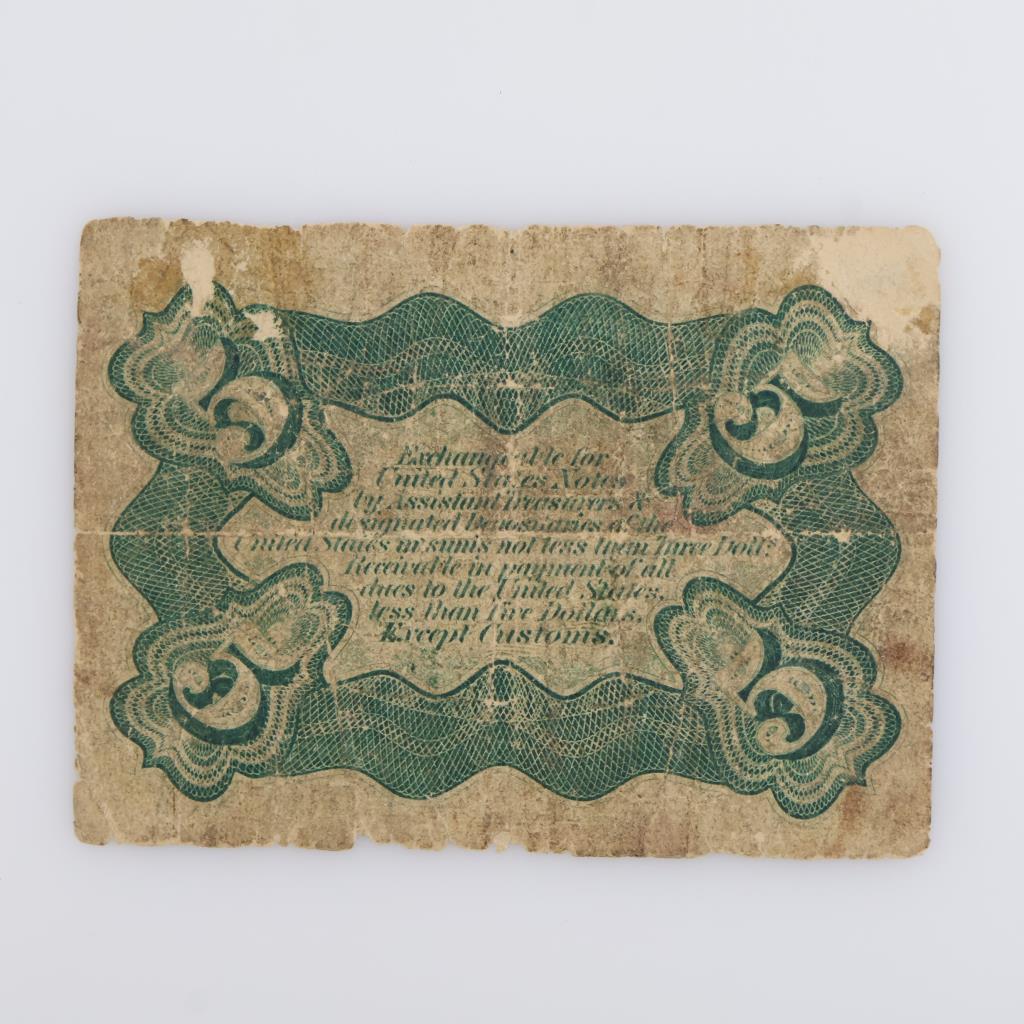 1863 US 3rd Issue Fractional Currency 5 Cents Fr. 1238 | Property Room