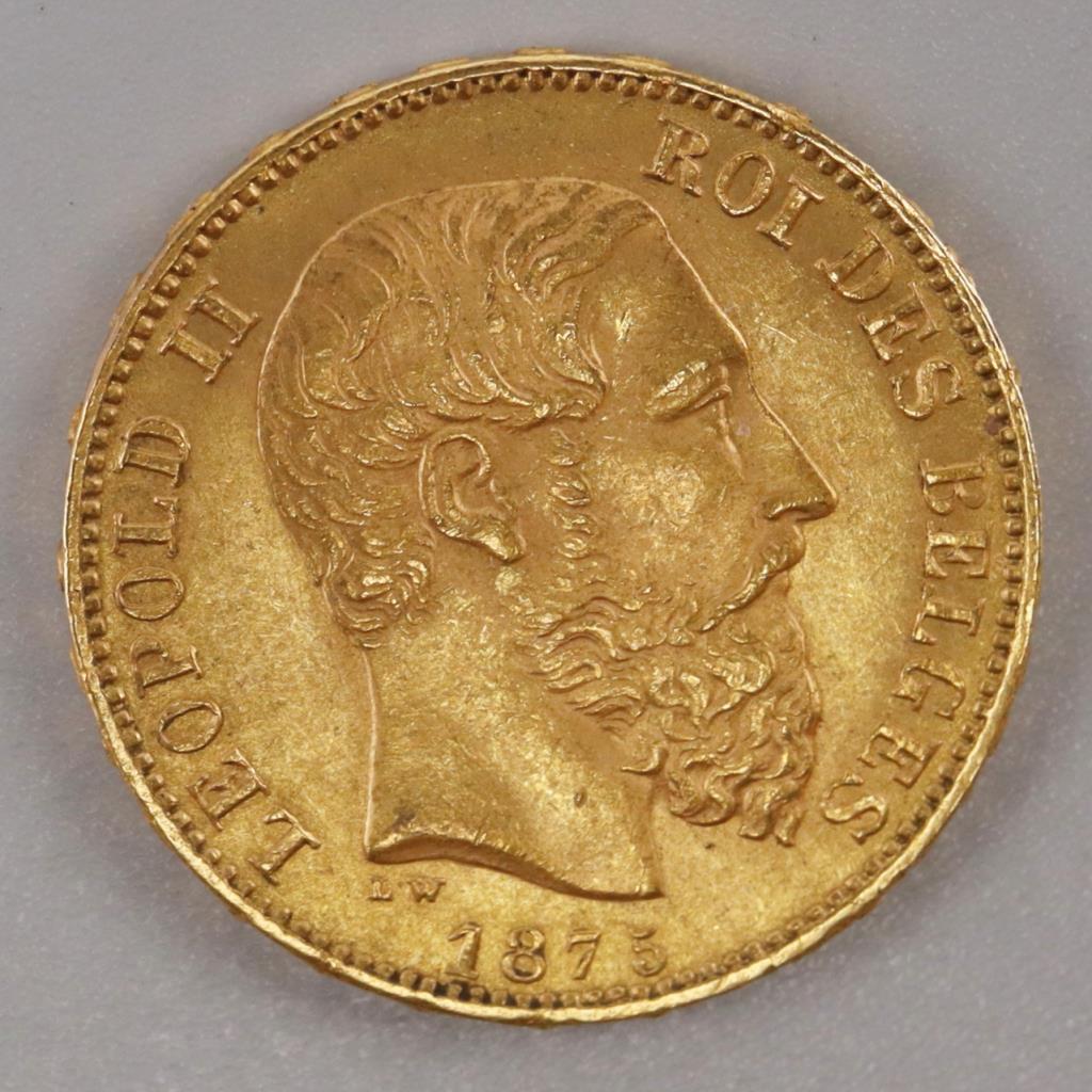 1873 Belgian Leopold II Gold 20 Franc | Property Room