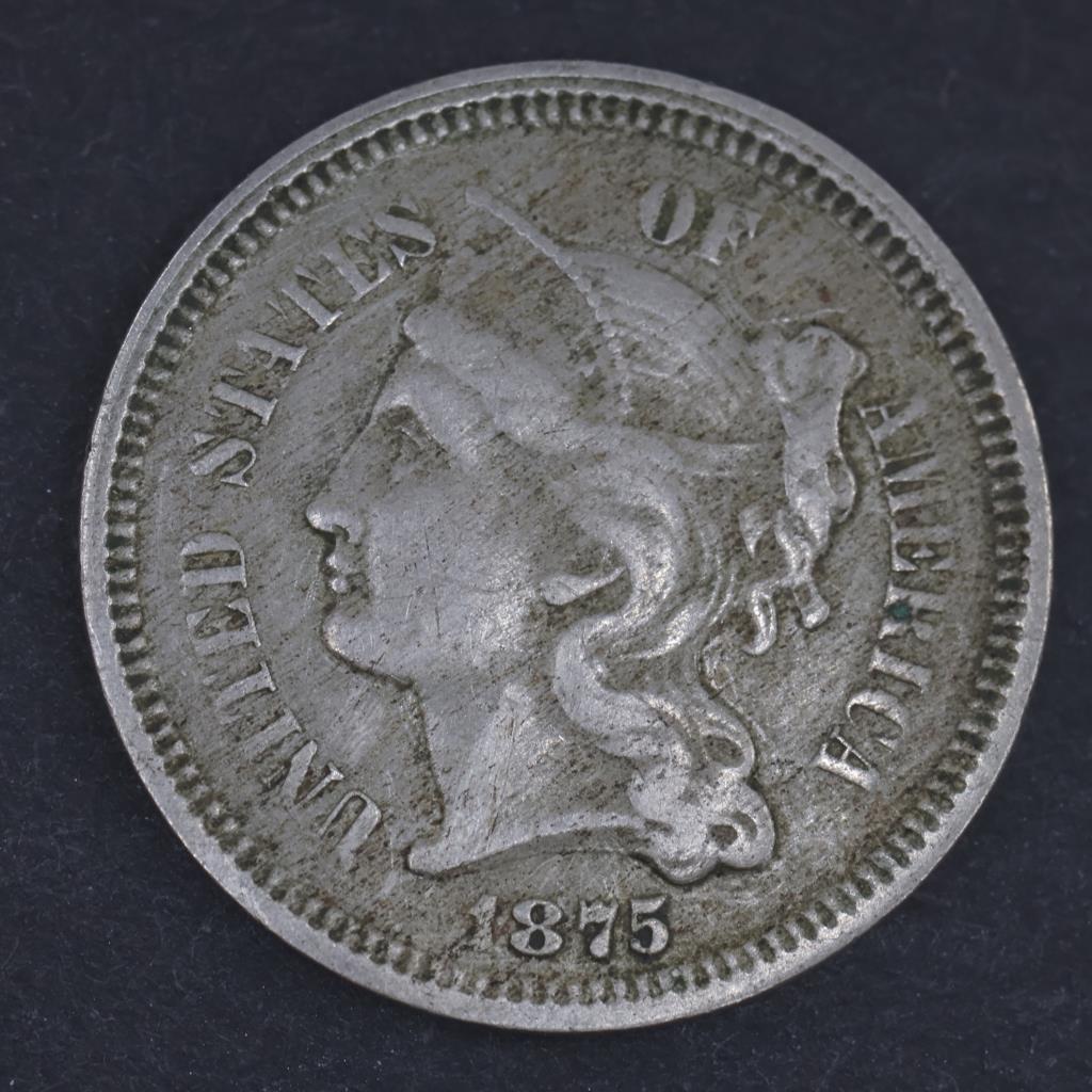1875 US Nickel Three Cent Piece | Property Room
