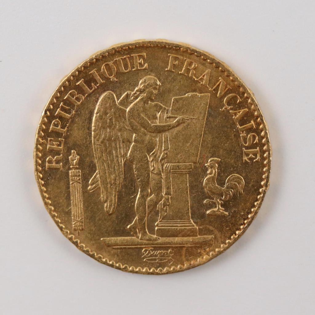 1878 French Guardian Angel Gold 20 Franc | Property Room