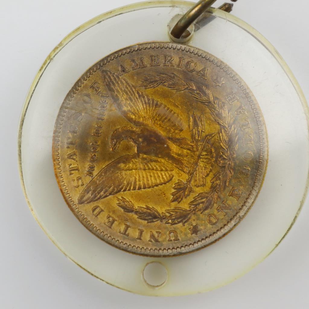 1878 Morgan Silver Dollar Resin Pendant | Property Room