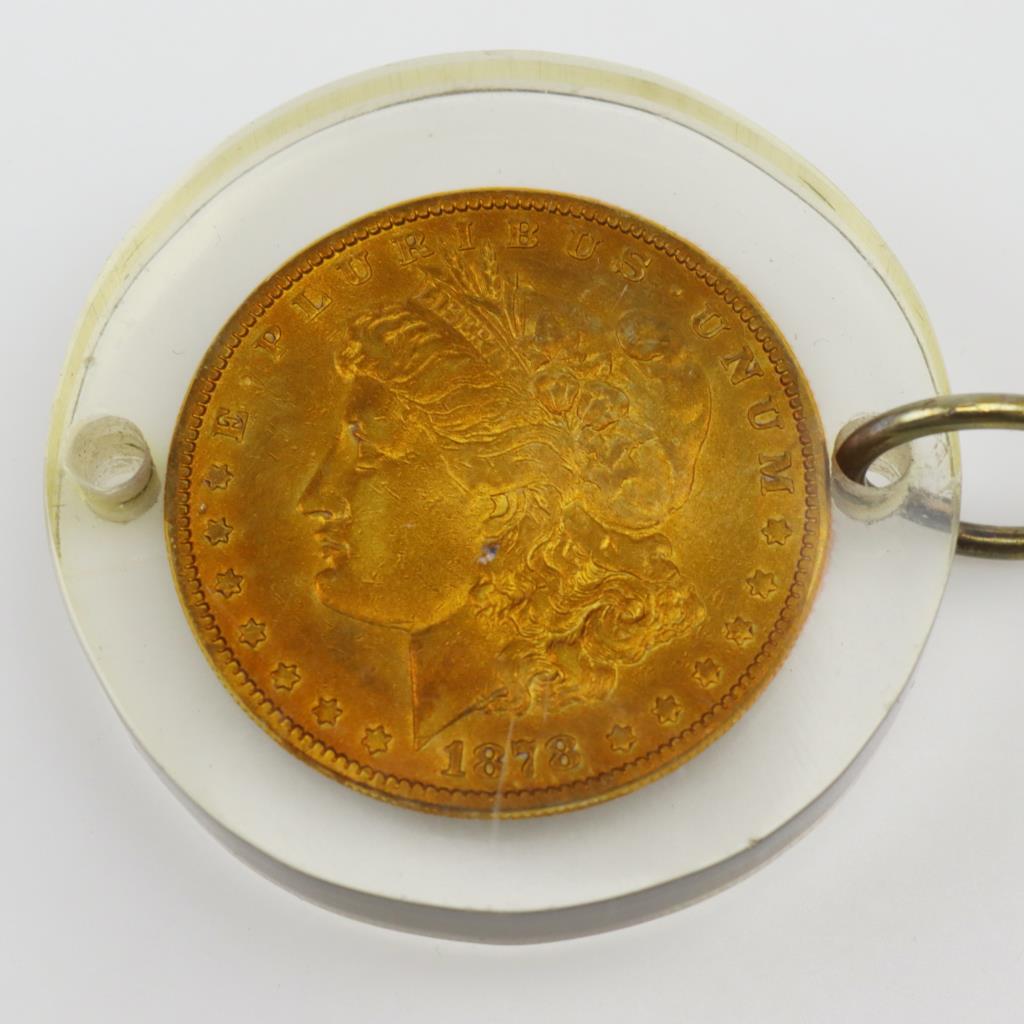 1878 Morgan Silver Dollar Resin Pendant | Property Room