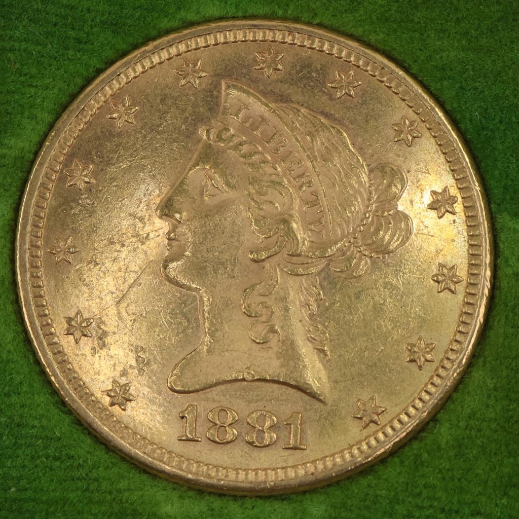 1881 Liberty Head Double Eagle Gold $10 Dollar | Property Room
