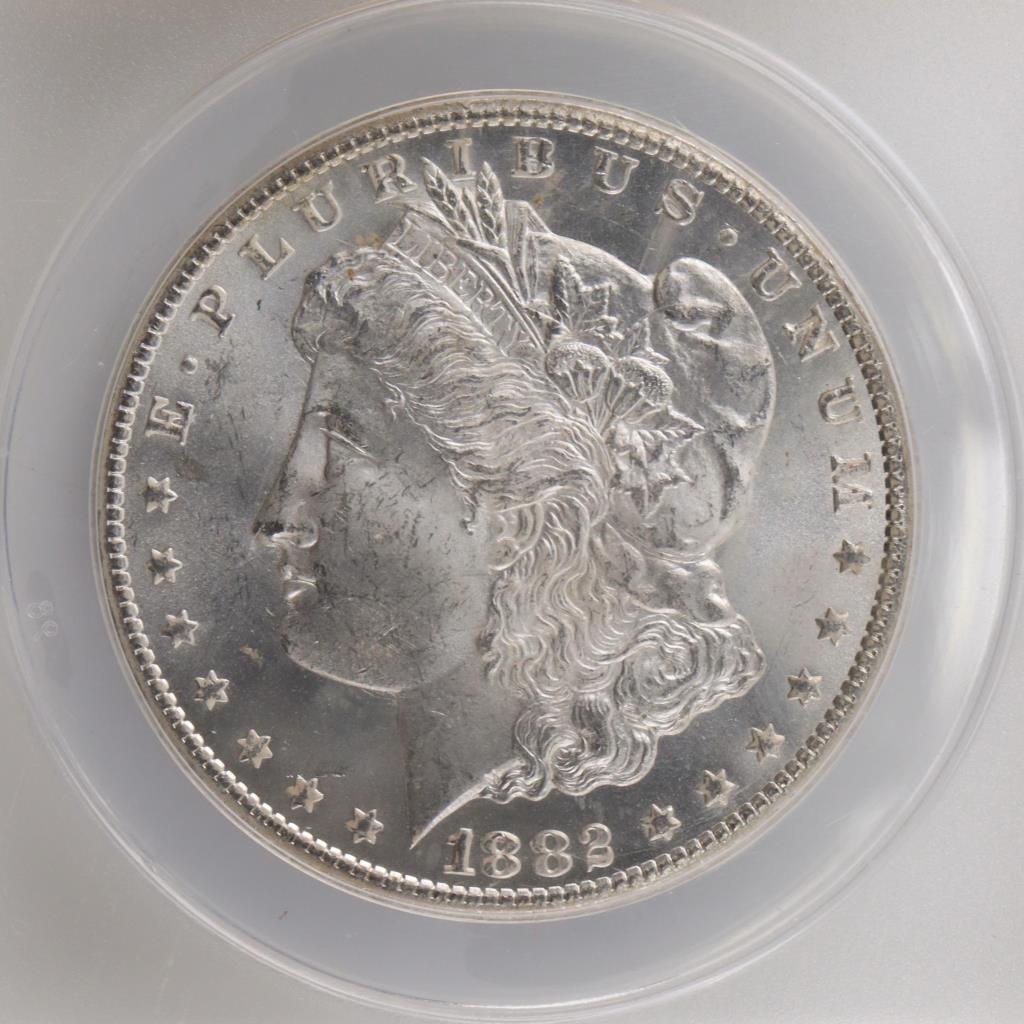 1882-CC MS64 Morgan Silver Dollar ANACS Graded | Property Room