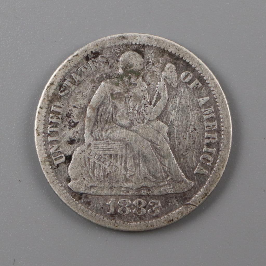 1883 Seated Liberty Silver Dime | Property Room