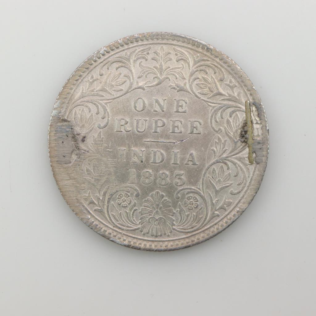 1883 Silver Queen Victoria One Rupee | Property Room