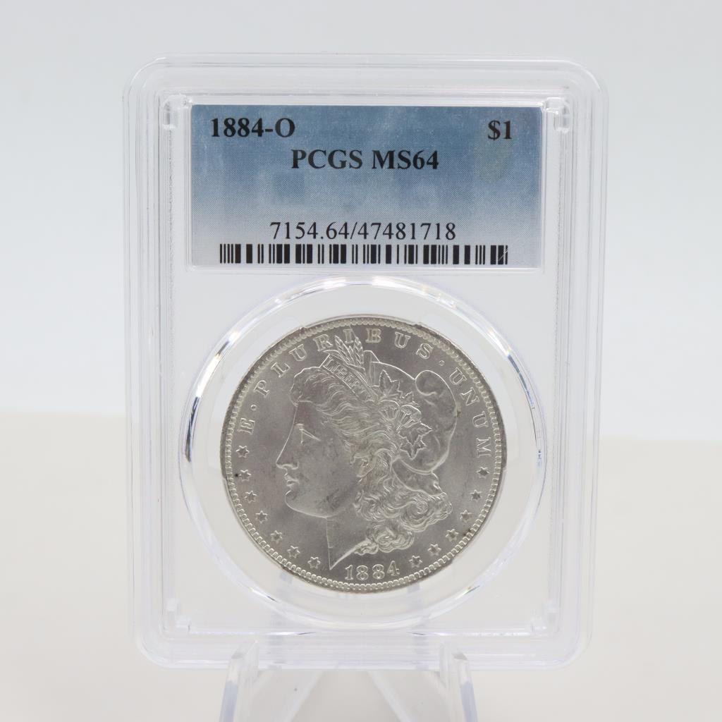 1884-O MS64 Morgan Silver Dollar PCGS Graded | Property Room