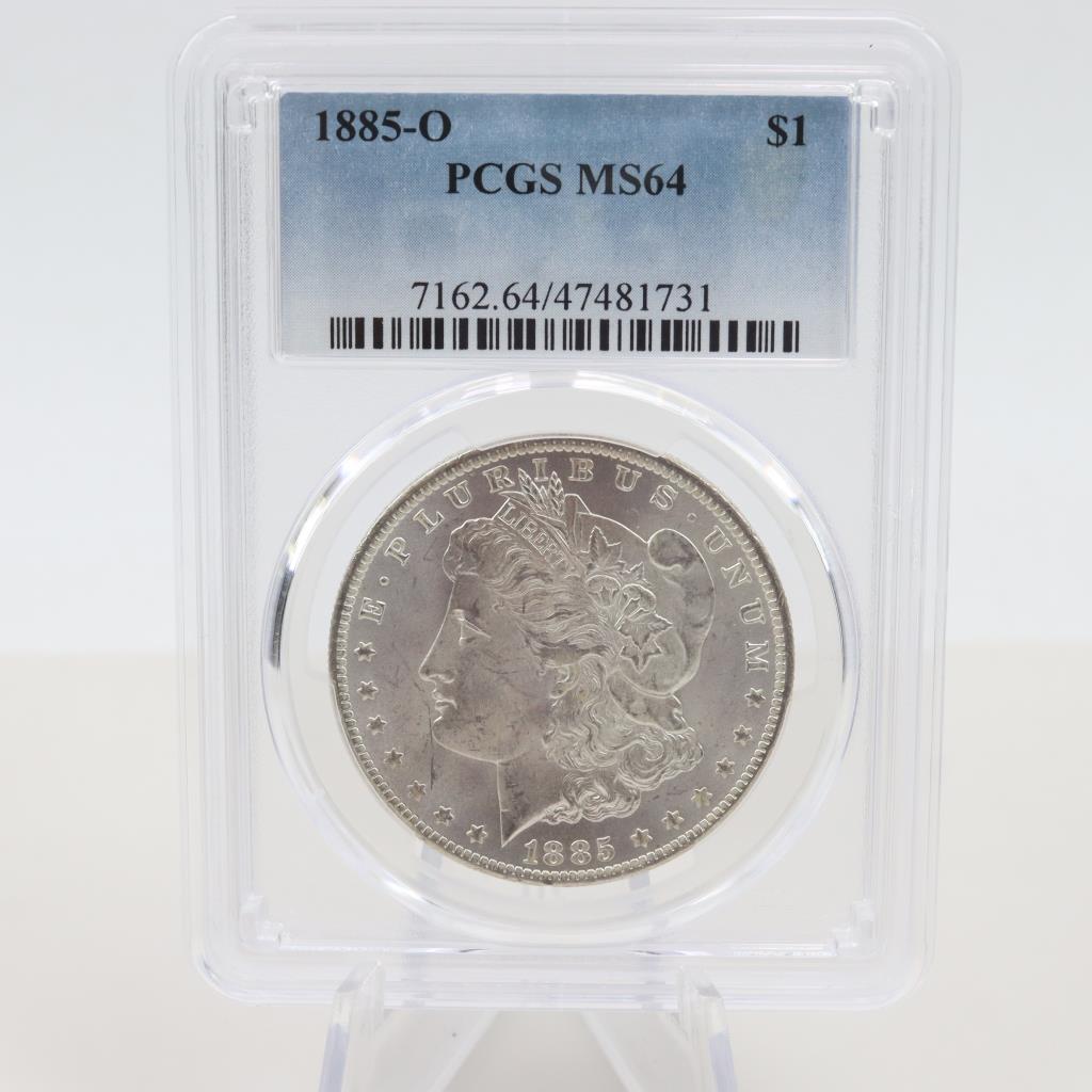 1885-O MS64 Morgan Silver Dollar PCGS Graded | Property Room