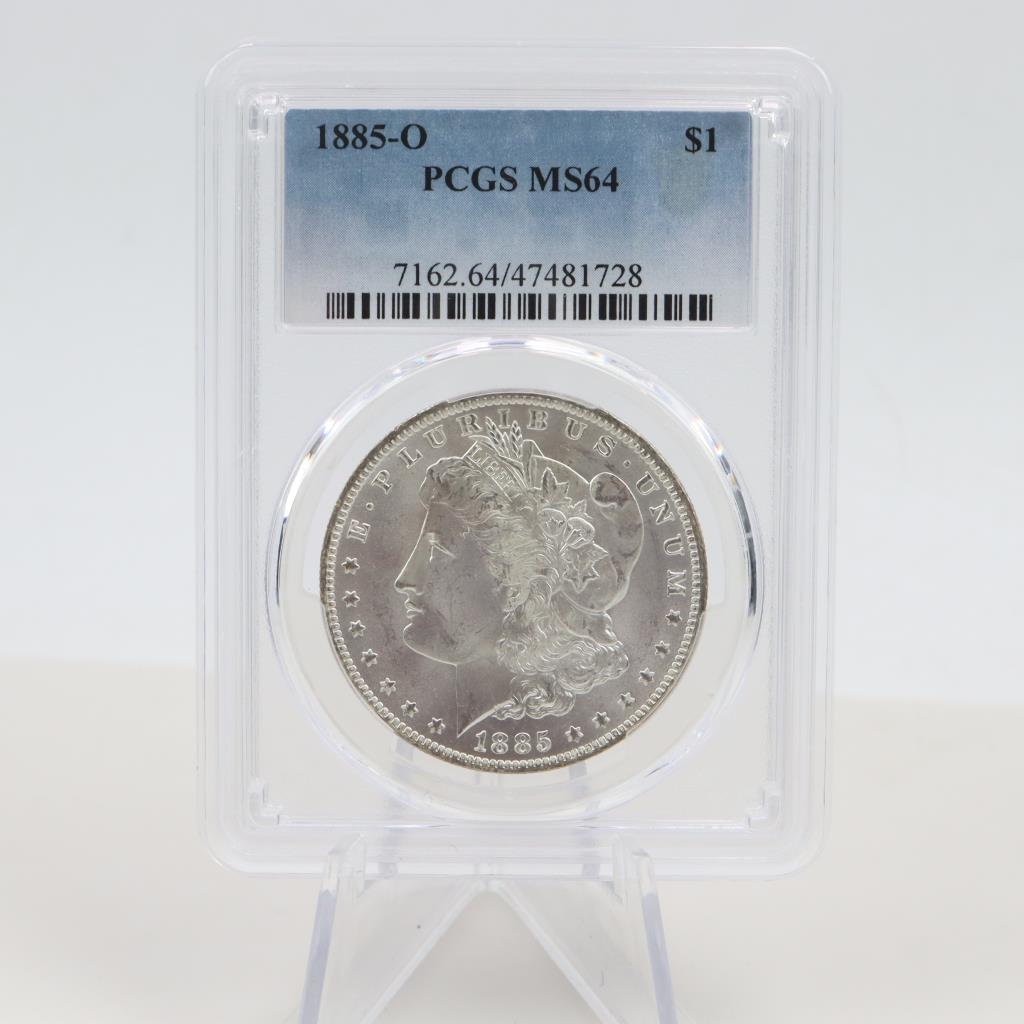 1885-O MS64 Morgan Silver Dollar PCGS Graded | Property Room