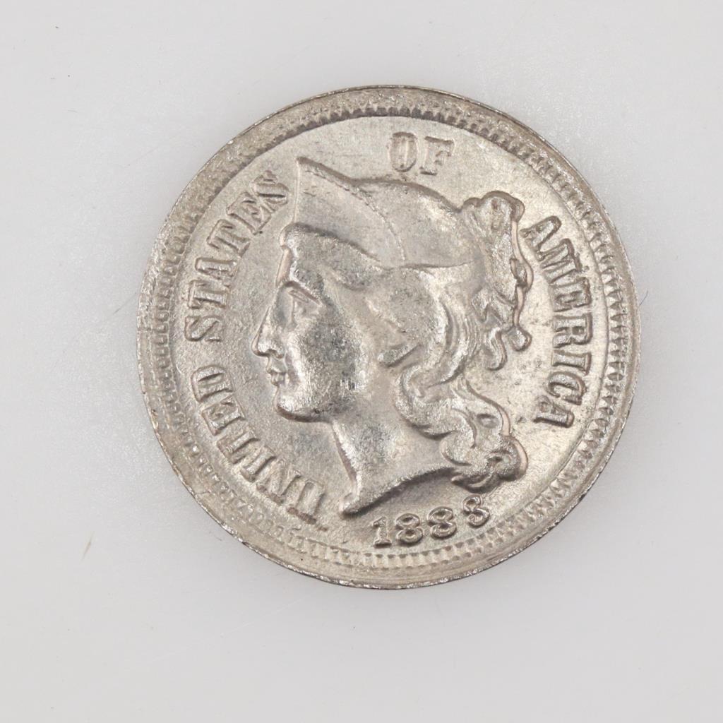 1888 Three Cent Nickel Coin | Property Room