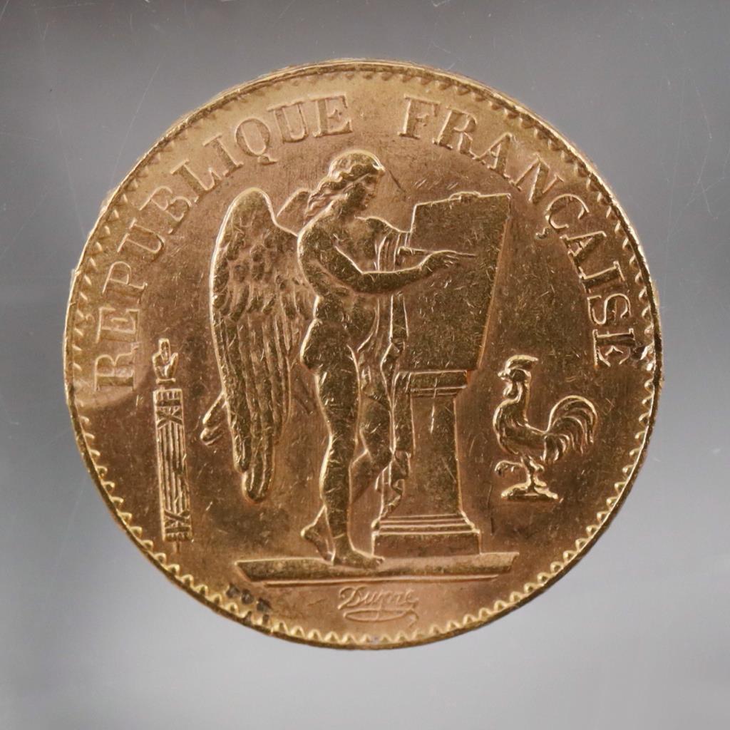 1897 French Guardian Angel Gold 20 Franc | Property Room