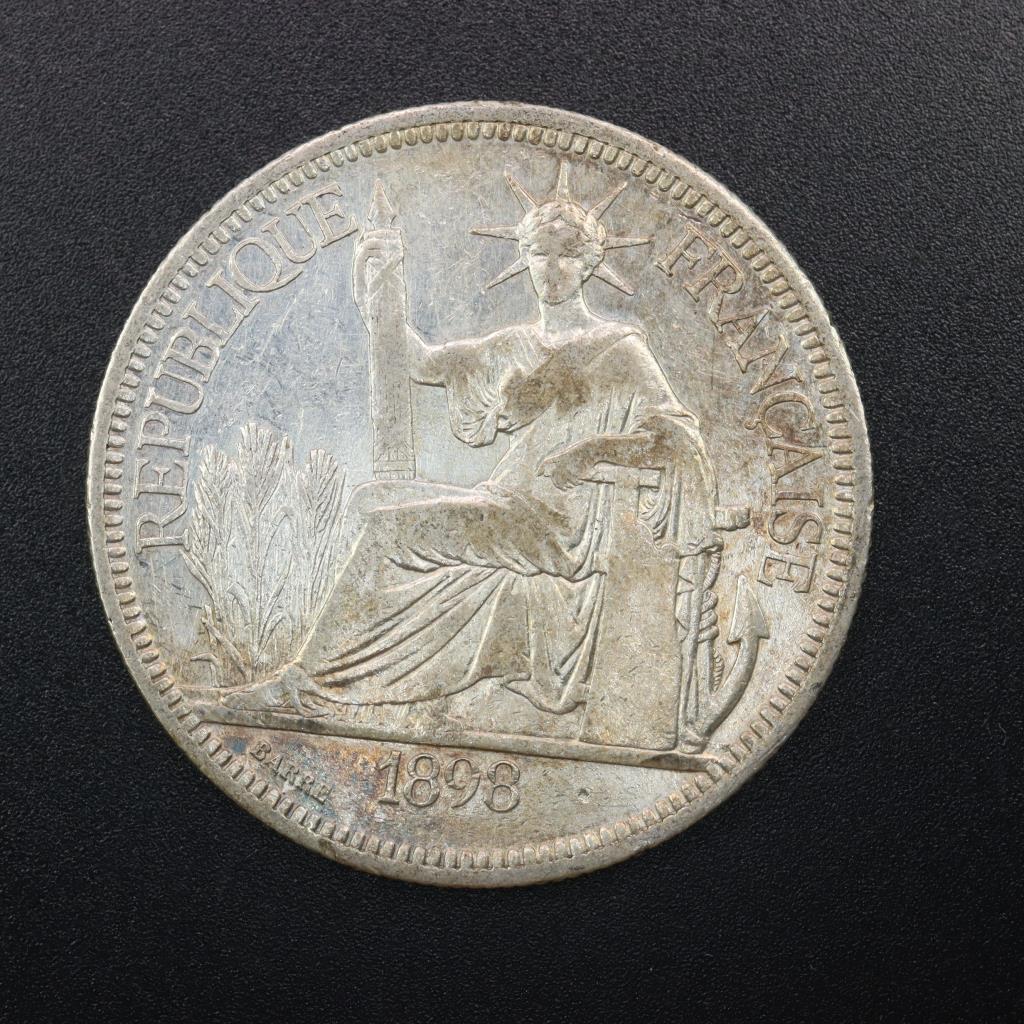 1898 French Indo-China Silver Piastre 27g | Property Room