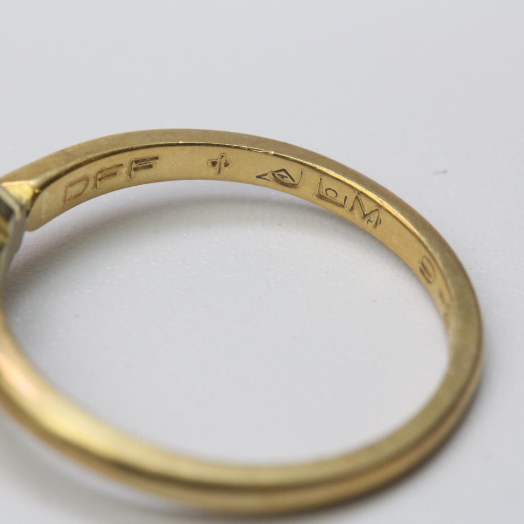 18kt Gold 2.1g Empty Setting Solitaire Engagement Ring | Property Room