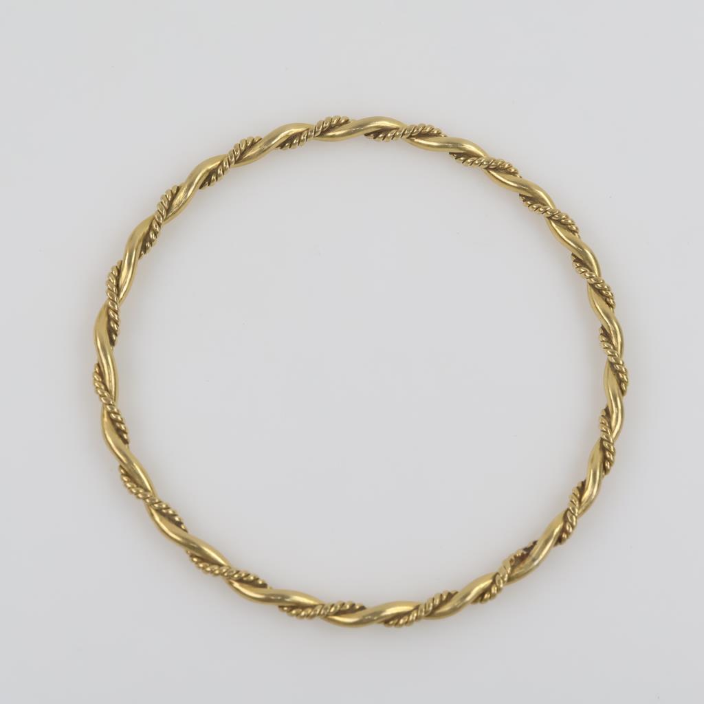 18kt Gold Braided Bangle | Property Room