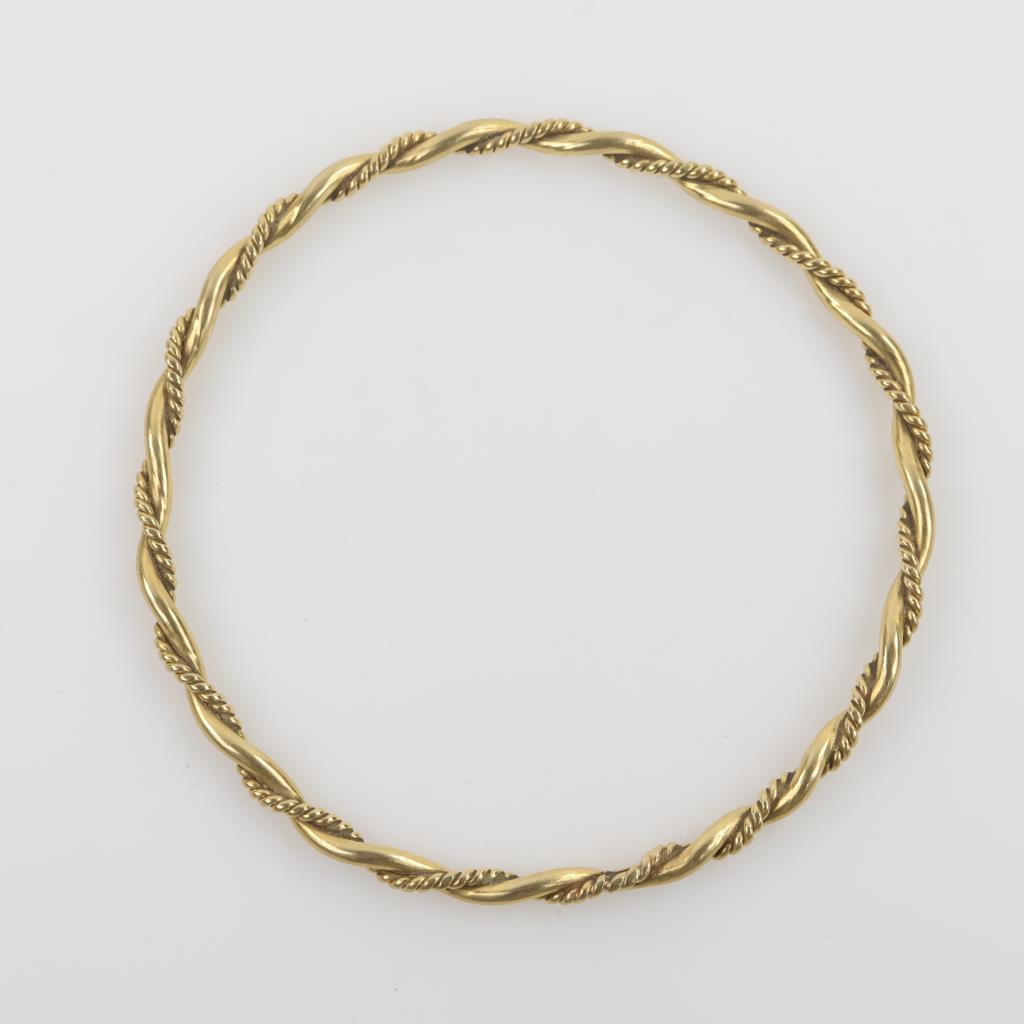 18kt Gold Braided Bangles | Property Room