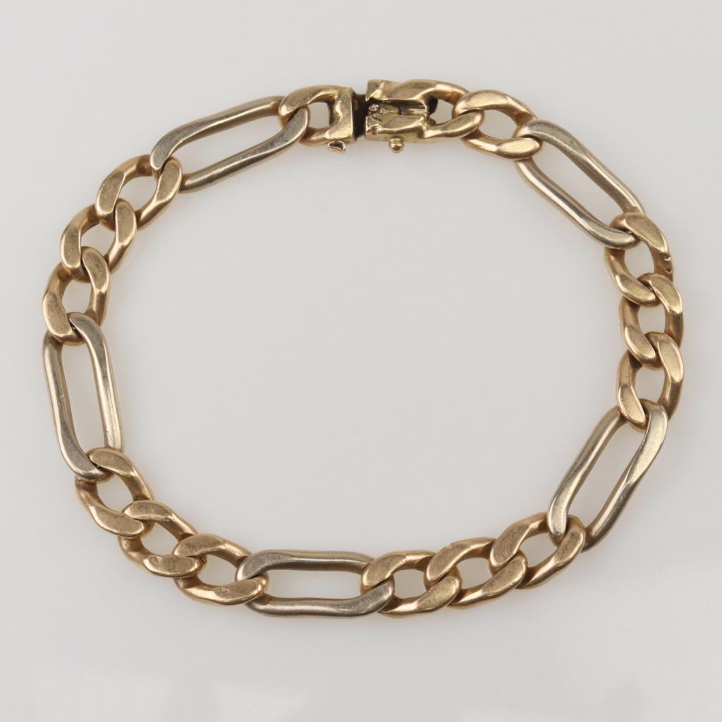 18kt Gold Figaro Bracelet | Property Room