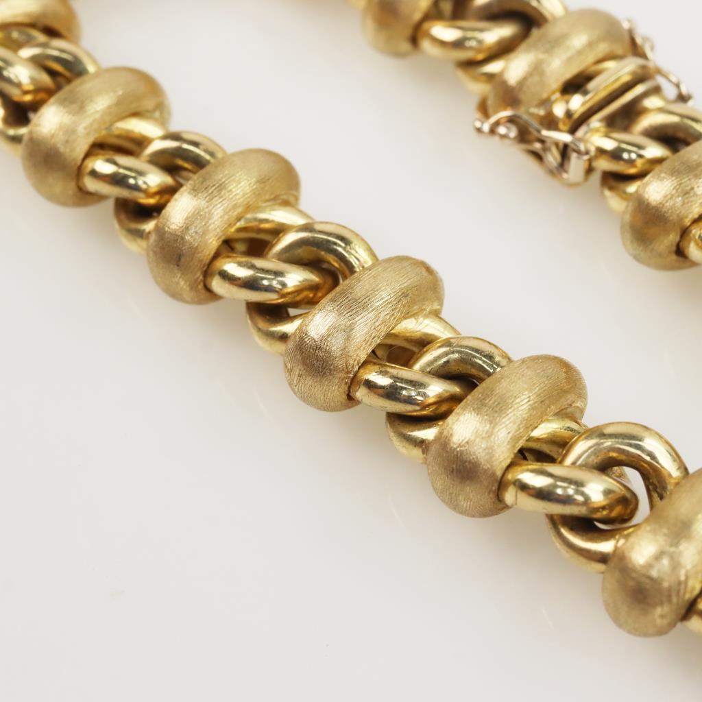 18kt Gold Hollow Bracelet -Evaluated By Our Certified Gemologist-AGS ...