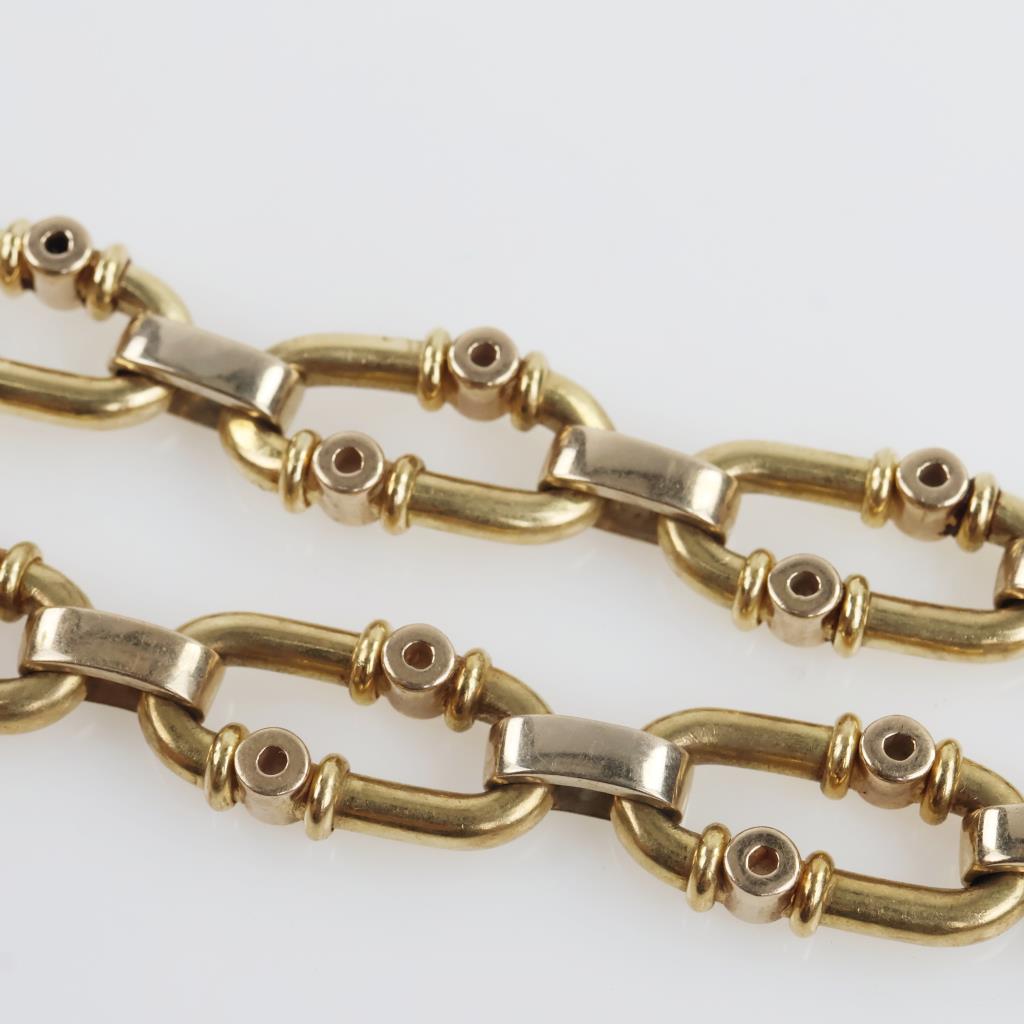 18kt Gold Hollow Tubular Link Chain Necklace -Evaluated By Our ...