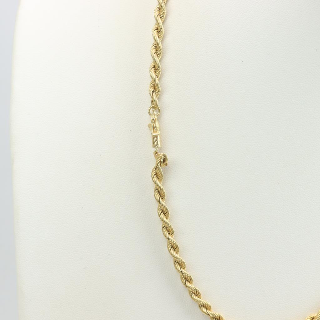 18kt Gold Rope Chain Necklace | Property Room
