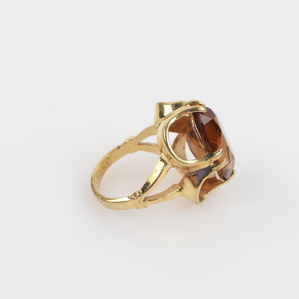 18kt GP Brown Stone Ring | Property Room