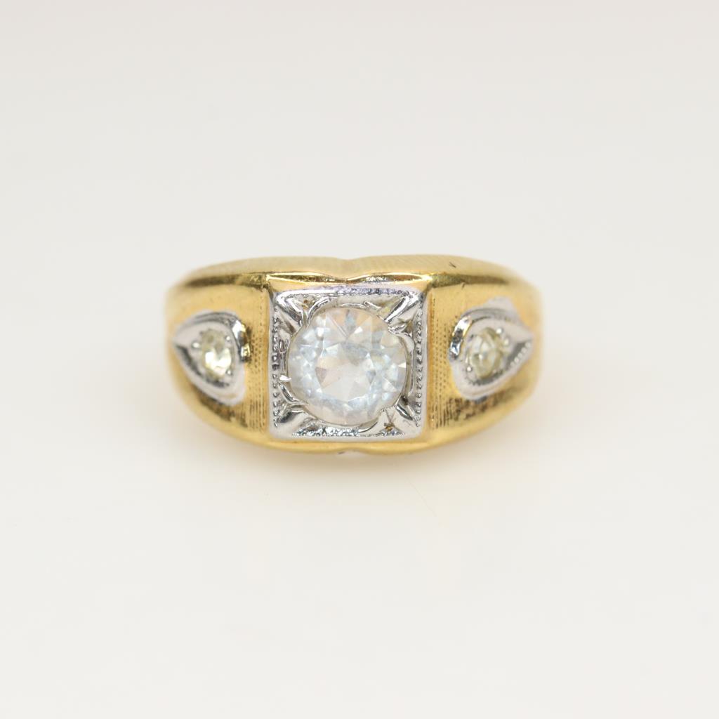 18kt GP Clear Stone Ring | Property Room