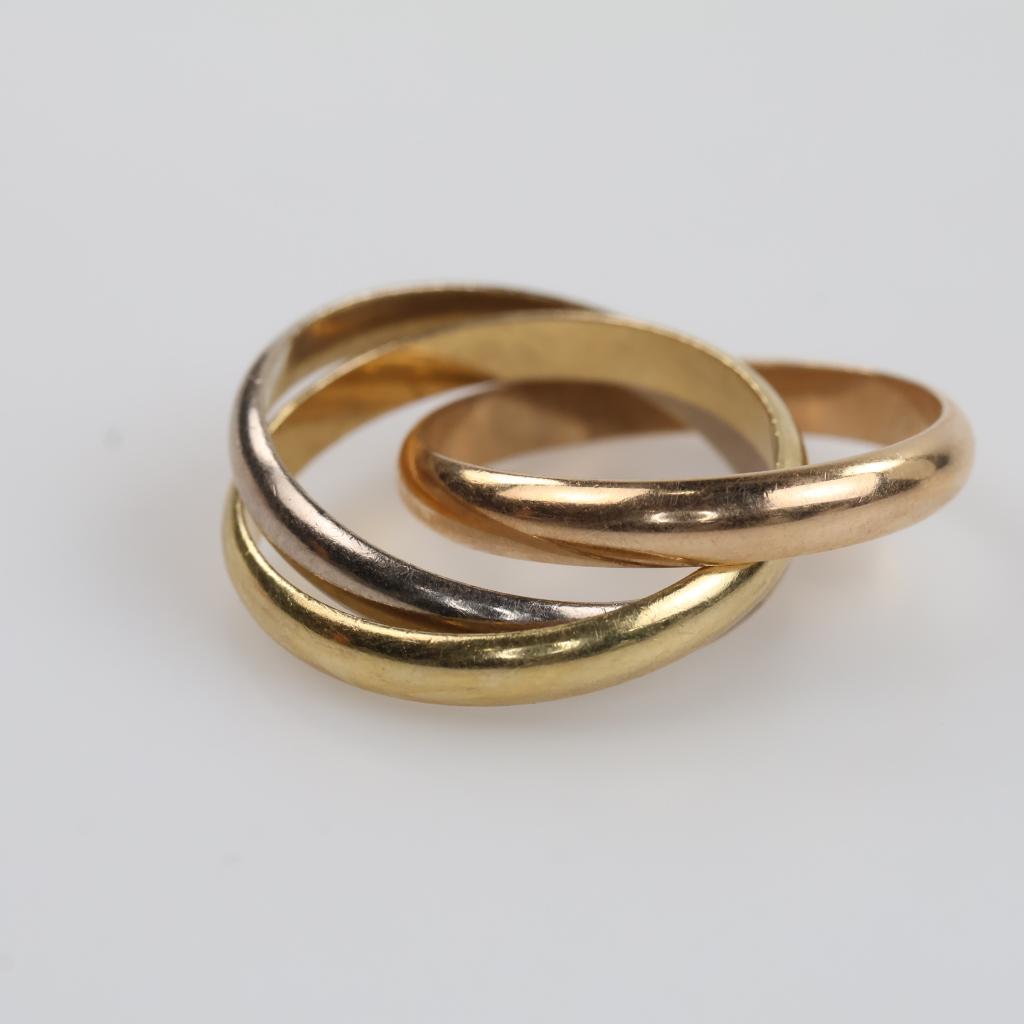 18kt Tri Color Gold 3 Band Ring | Property Room