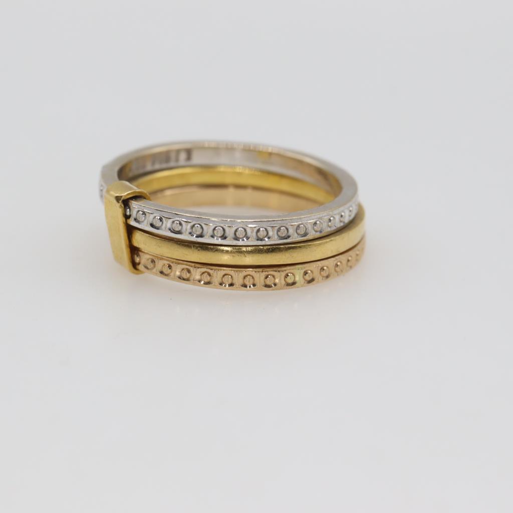 18kt Tri Colored Gold 3 Band Ring | Property Room