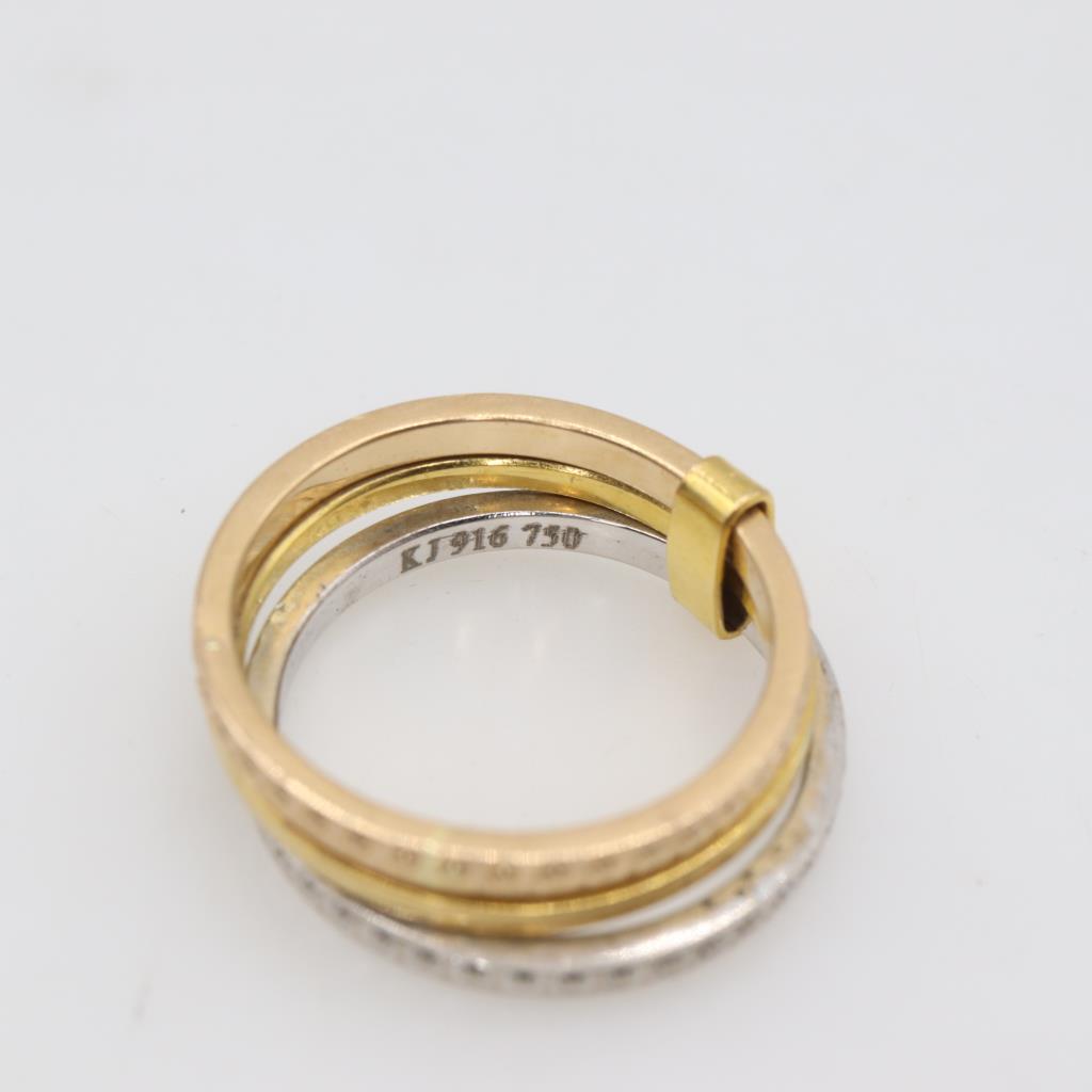 18kt Tri Colored Gold 3 Band Ring | Property Room