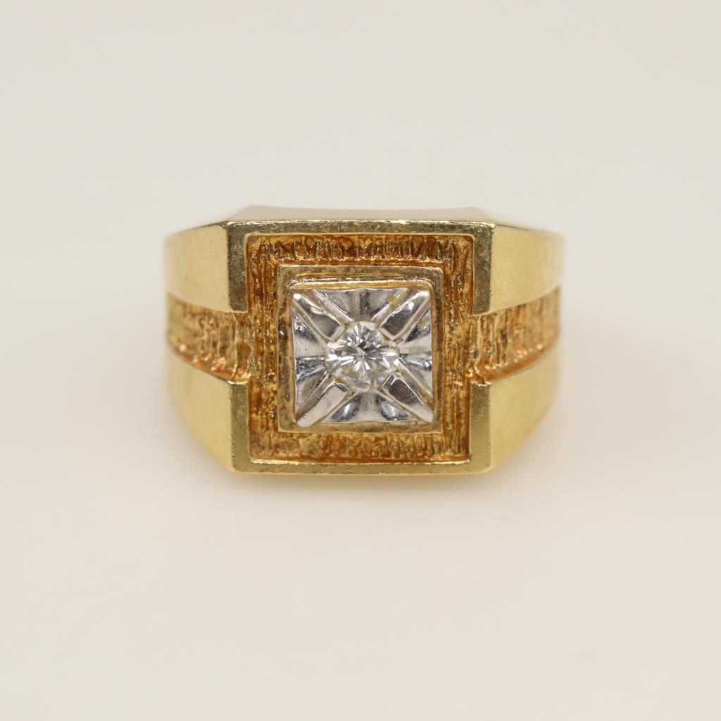 18kt Two Tone Gold Diamond Ring | Property Room