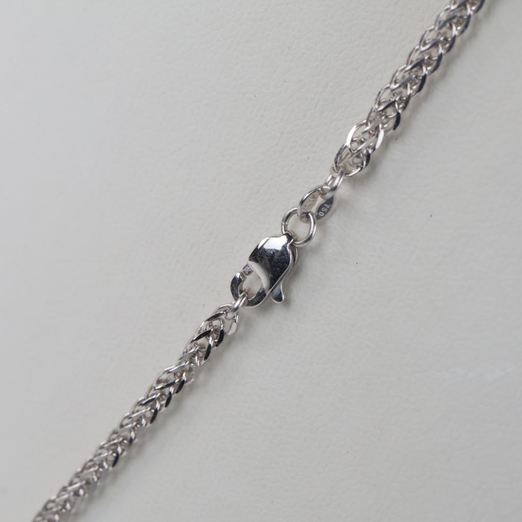 18kt White Gold Wheat Chain Necklace | Property Room