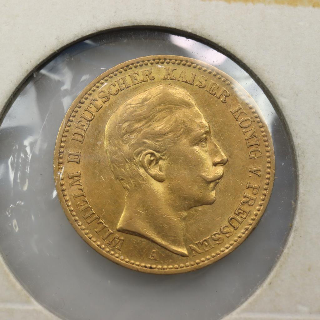 1901-A German Empire Gold 20 Mark | Property Room