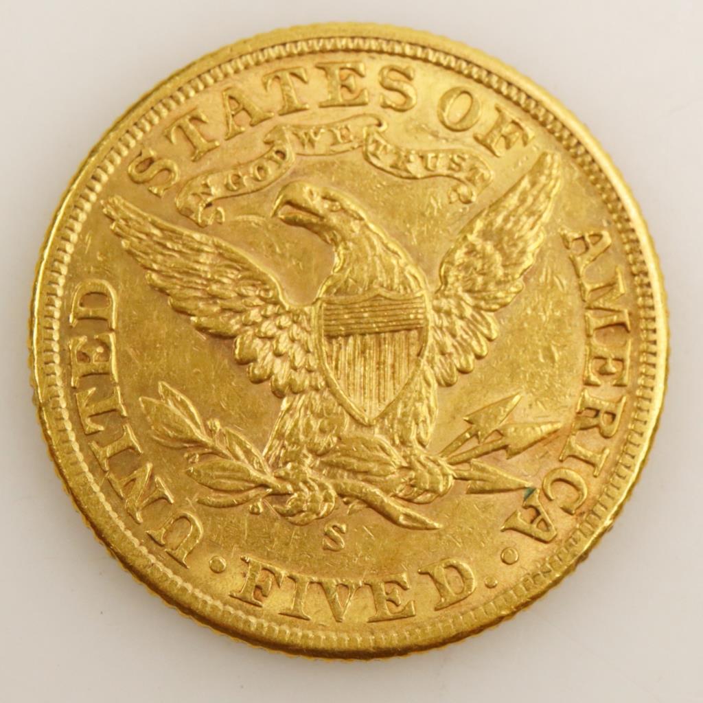 1904-S US Liberty Head Gold Five Dollar Coin | Property Room