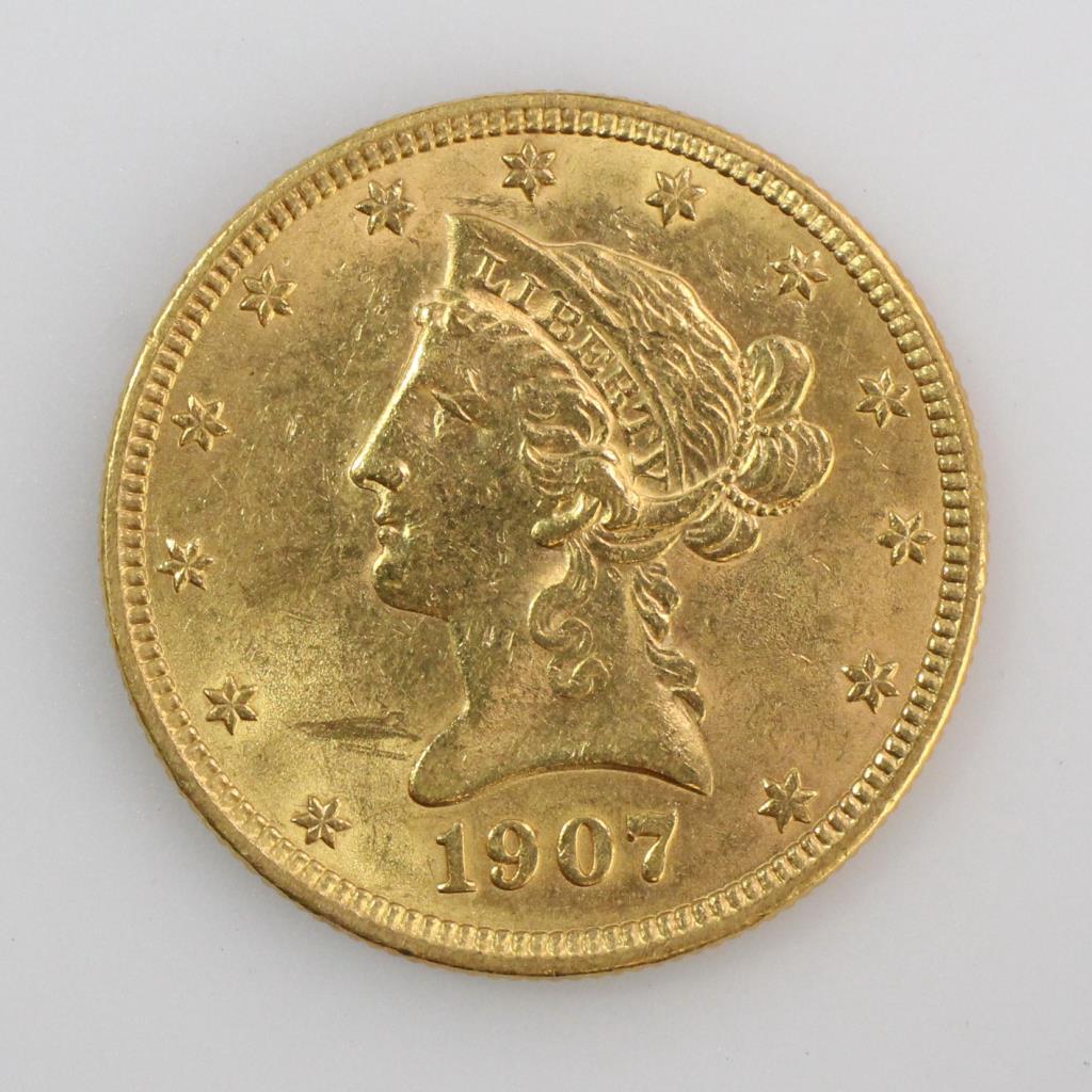 1907 Gold Liberty Head $10 Coin | Property Room