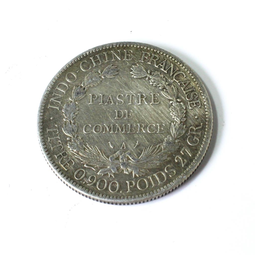 1908 French Indochina .900 Silver 1 Piastre Coin | Property Room