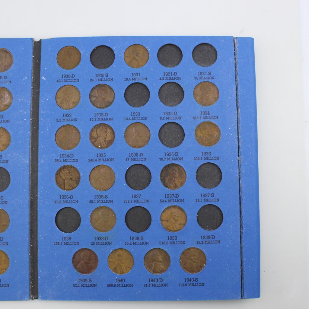 1909-1940 Lincoln Cents Collection Booklet, 40+ Coins | Property Room
