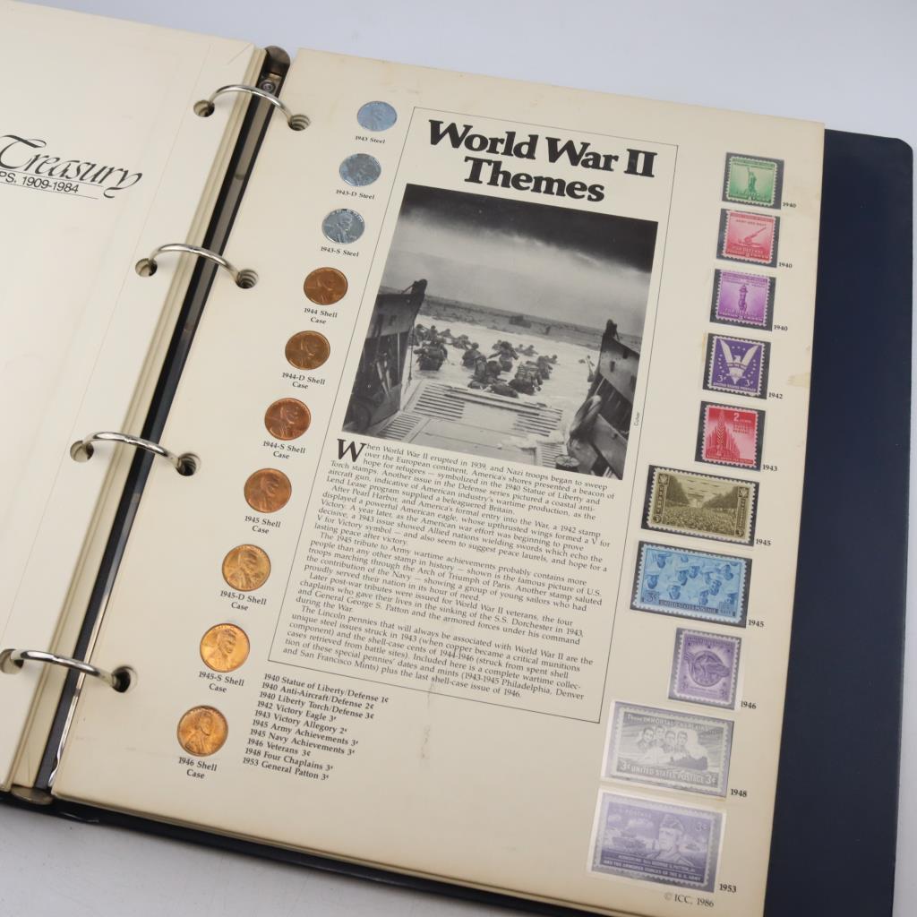 1909-1984 Diamond Jubilee Treasury US Government Stamps And Coins Book ...