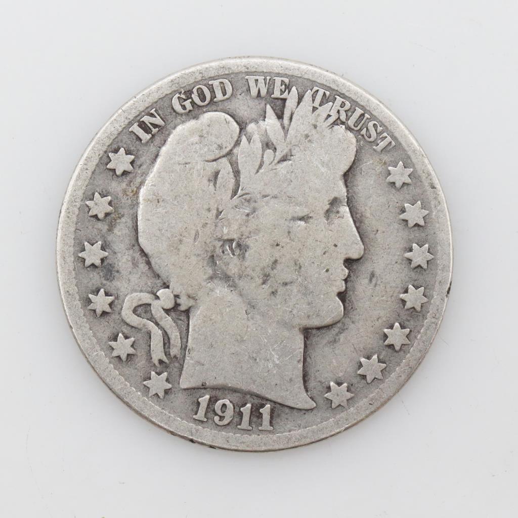 1911-S Barber Silver Half Dollar | Property Room