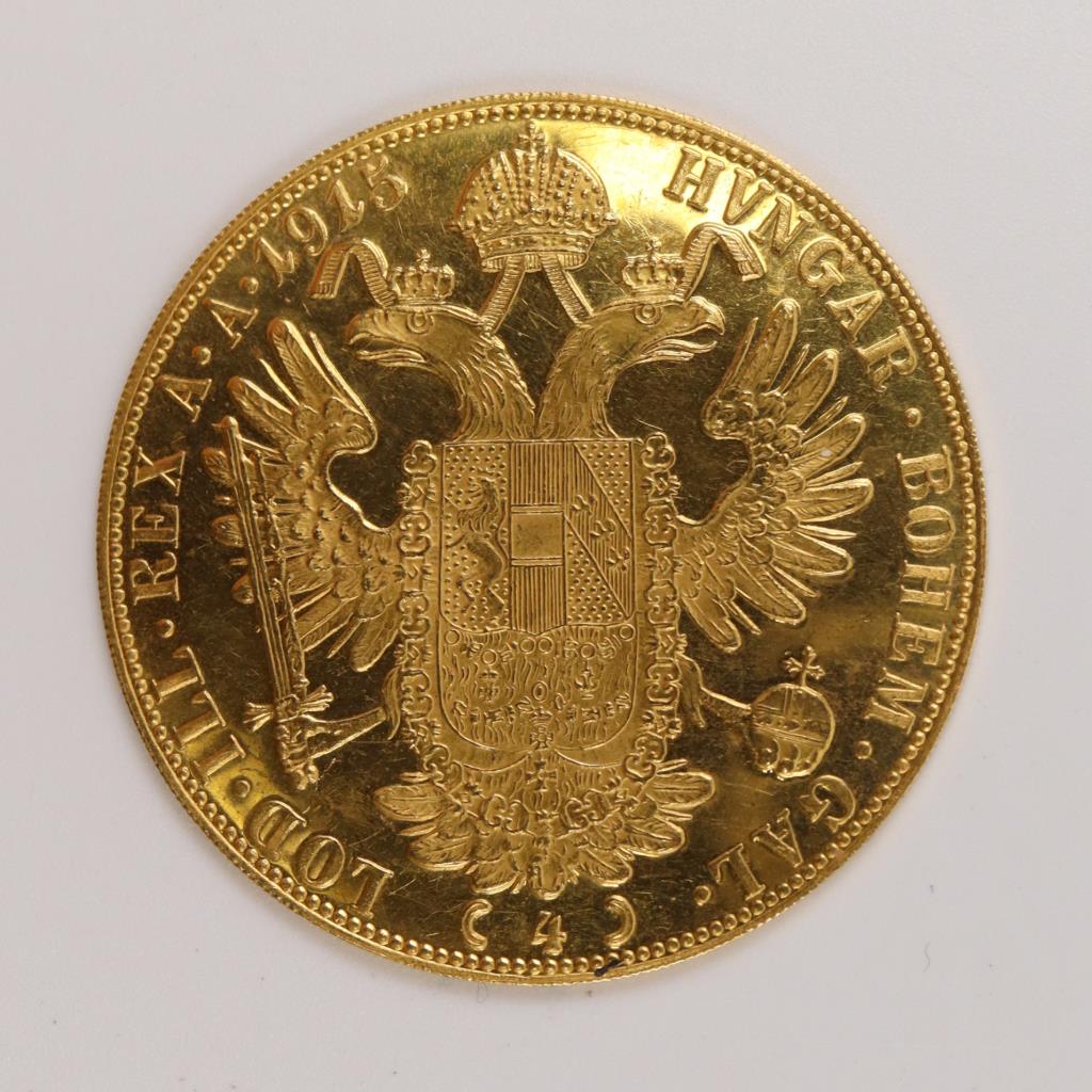 1915 Austrian Franz Joseph I Gold 4 Ducat | Property Room