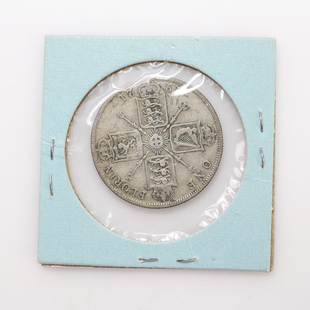1921 Silver British One Florin Coin | Property Room