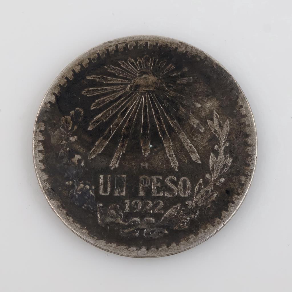 1922 Mexican 1 Peso Silver Coin | Property Room