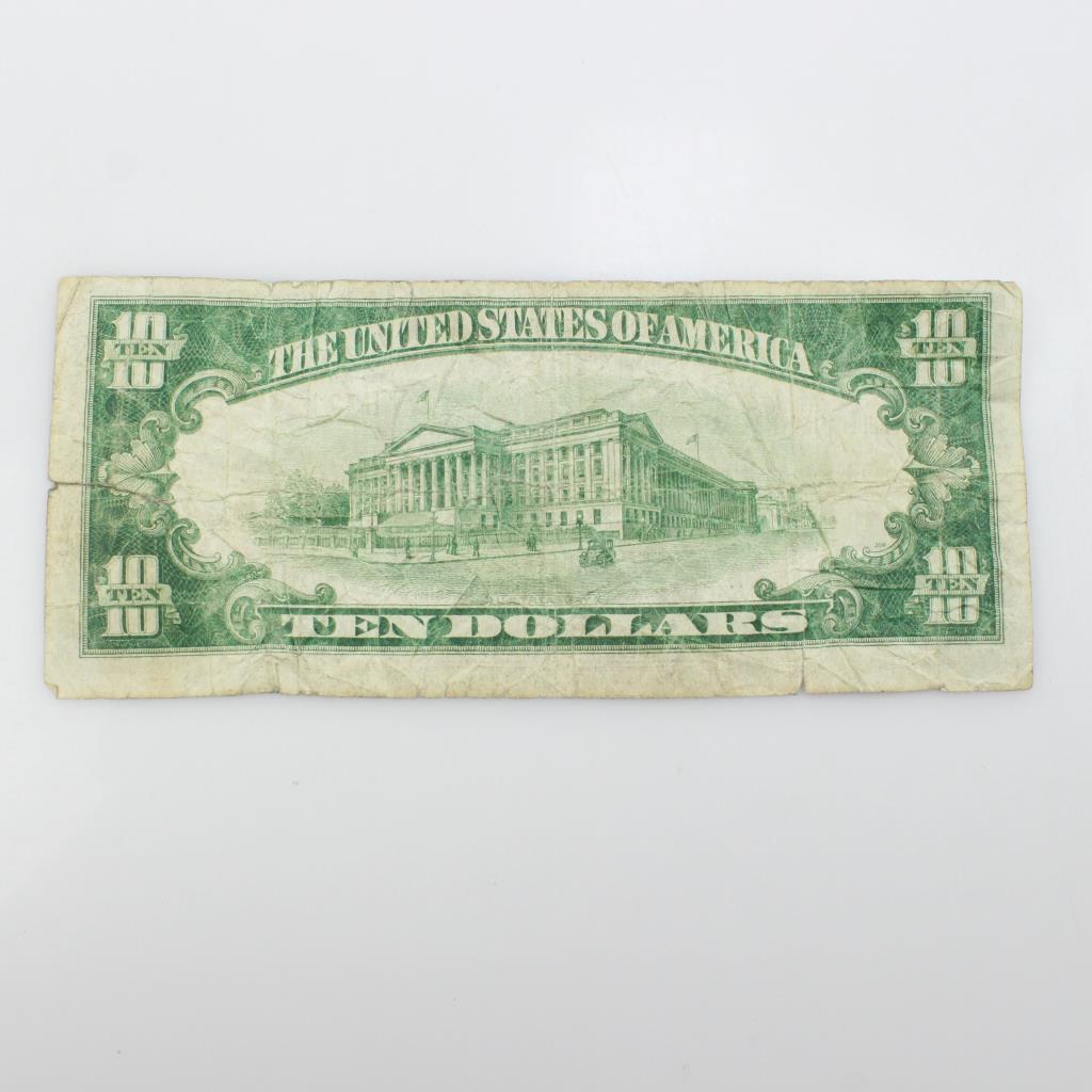 1929 $10 Federal Reserve Bank Note Of Cleveland, Ohio | Property Room