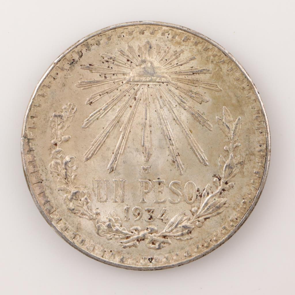 1934 Mexican Silver 1 Peso | Property Room