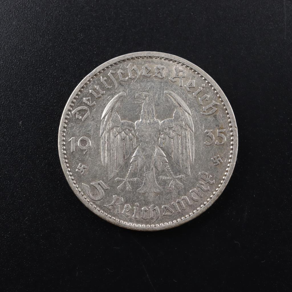 1935-A German Third Reich Silver 5 Reichsmark | Property Room